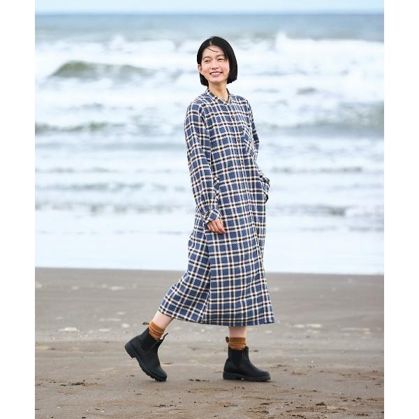 ZOZO問い合わせ番号:105079338ショップ:FELISSIMO，フェリシモブランド:Sunny clouds，サニークラウズ商品名:サニークラウズ　ざっくり織りのチェックワンピース〈レディース　〉カテゴリ:ワンピース/ドレス>...