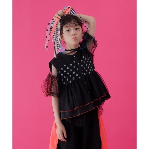 ZOZO問い合わせ番号:105079448ショップ:Wonder apartment，ワンダーアパートメントブランド:unica，ユニカ商品名:aiphabetオーガンジーベストカテゴリ:トップス>ベストブランド品番:162-0303...