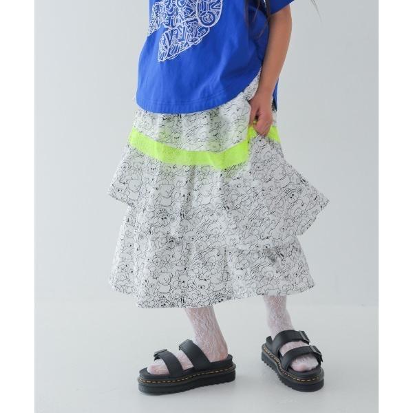 ZOZO問い合わせ番号:105079492ショップ:Wonder apartment，ワンダーアパートメントブランド:unica，ユニカ商品名:many Bear カラーフリルスカートカテゴリ:スカート>スカートブランド品番:162-...