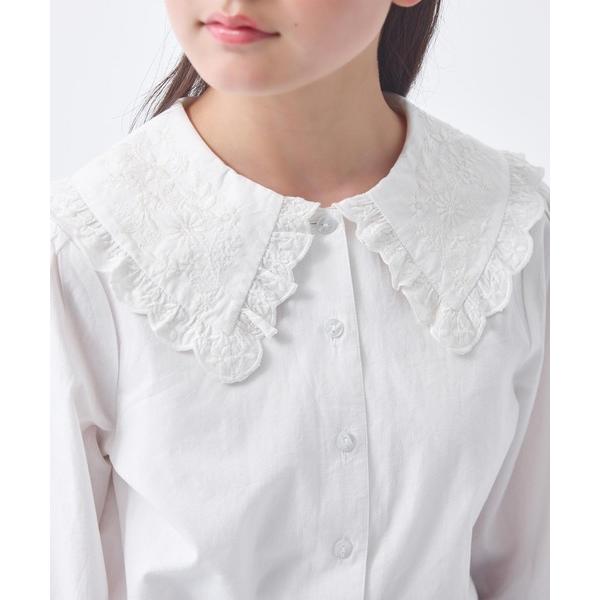 参考価格：4，290円発売時期：2025年07月コンディション：S（新品同様）タグ付きの未使用、または新品同様のアイテム付属品：タグ参考商品名：BIGカラーエンブロイダリーブラウス（ベビー/キッズ/ジュニア  90〜160cm）参考品番：2...