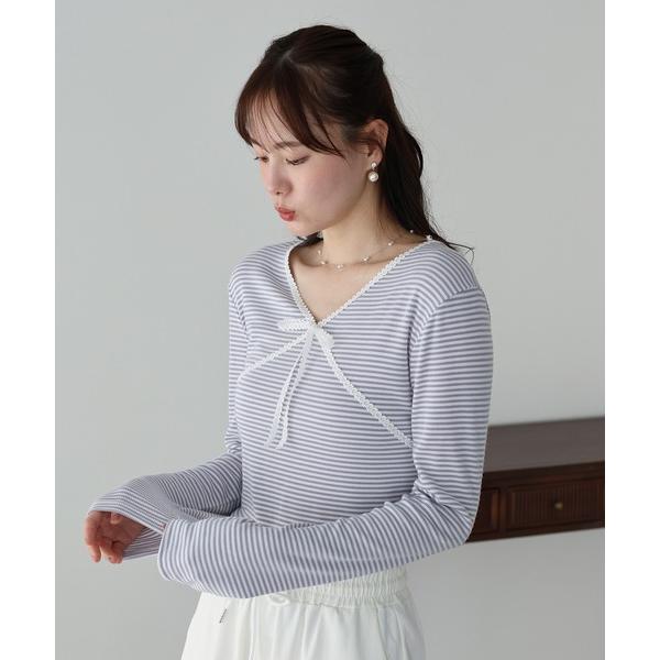 ZOZO問い合わせ番号:105149975ショップ:BLUEEAST，ブルーイーストブランド:BLUEEAST，ブルーイースト商品名:レースボーダーカットソーカテゴリ:トップス>Tシャツ/カットソーブランド品番:512612-2932...
