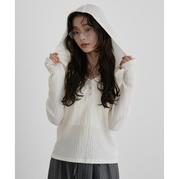 ZOZO問い合わせ番号:105150725ショップ:YARD PLUS/AUNT MARIE'S，ヤードプリュス/アントマリーズブランド:Aunt Marie's，アントマリーズ商品名:ポコポコフーディートップスカテゴリ:トップス>T...