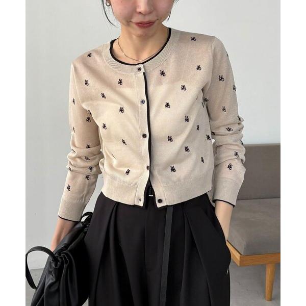 ZOZO問い合わせ番号:105152450ショップ:CAPRICIEUX LE'MAGE，カプリシュレマージュブランド:CAPRICIEUX LE'MAGE，カプリシューレマージュ商品名:モノグラムカーディガンカテゴリ:トップス>カー...