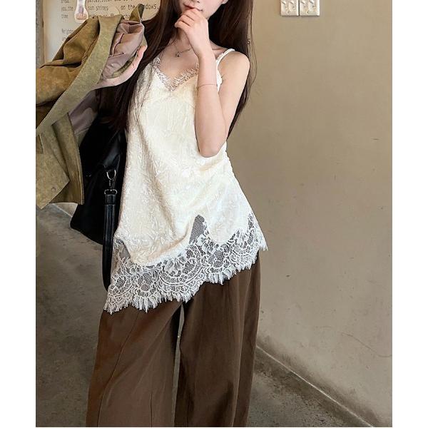ZOZO問い合わせ番号:105152526ショップ:gossip！ロサンゼルス，ゴシップロサンゼルスブランド:gossip！ロサンゼルス，ゴシップロサンゼルス商品名:Y2K ヴィンテージライク アシンメトリー レースキャミソールカテゴリ:ト...