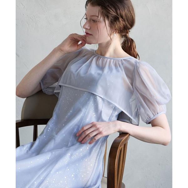 ZOZO問い合わせ番号:105152552ショップ:AIMER，エメブランド:AIMER，エメ商品名:2WAYチュールショート丈ブラウス×ホイルドットキャミソールワンピース 2点セットパーティードレスカテゴリ:ワンピース/ドレス>ドレ...