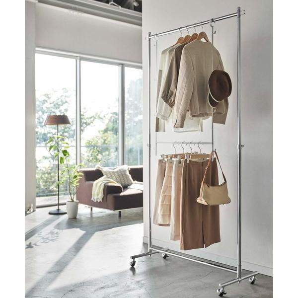 ZOZO問い合わせ番号:105152794ショップ:Lbc with Life，エルビーシー ウィズライフブランド:tower，タワー，LBC，エルビーシー商品名:【WEB限定】伸縮収納力アップ2段ハンガー スマート タワー(tower)5...