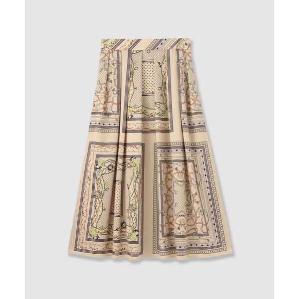 ZOZO問い合わせ番号:105187983ショップ:ANAYI，アナイブランド:ANAYI，アナイ商品名:スカーフプリントタックスカートカテゴリ:スカート>スカートブランド品番:10261711440素材:表地:ポリエステル100% ...