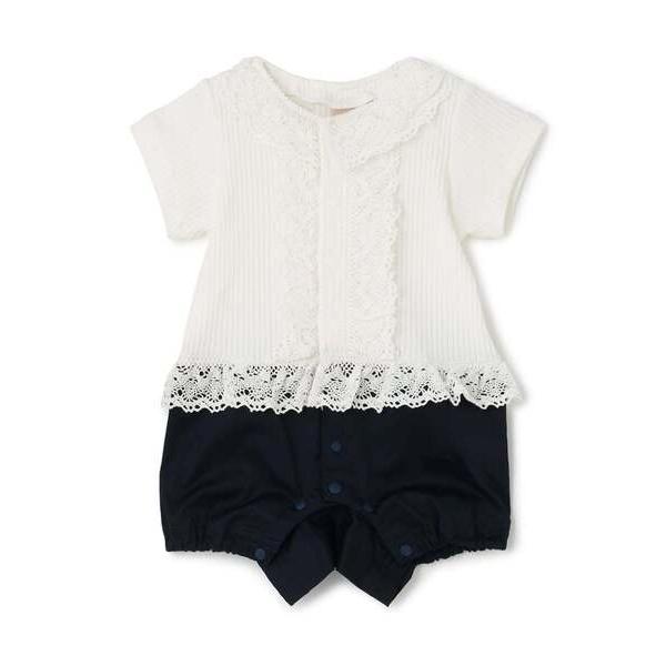 ※このアイテムは返品・交換対象外商品です。ZOZO問い合わせ番号:105188114ショップ:petit main，プティマインブランド:petit main，プティマイン商品名:切り替えレースカバーオールカテゴリ:ママ＆ベビー>ロン...