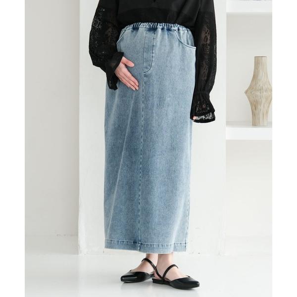 ZOZO問い合わせ番号:105188419ショップ:LEPSIM，レプシィムブランド:LEPSIM，レプシィム商品名:【産前・産後対応】マタニティ／カットデニムナロースカート　639087カテゴリ:ママ＆ベビー>マタニティウェア/グッ...