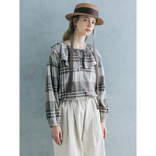 ZOZO問い合わせ番号:105188518ショップ:Samansa Mos2，サマンサ モスモスブランド:Samansa Mos2，サマンサ モスモス商品名:【Cross×Linen】セーラーカラーブラウスカテゴリ:トップス>シャツ/...