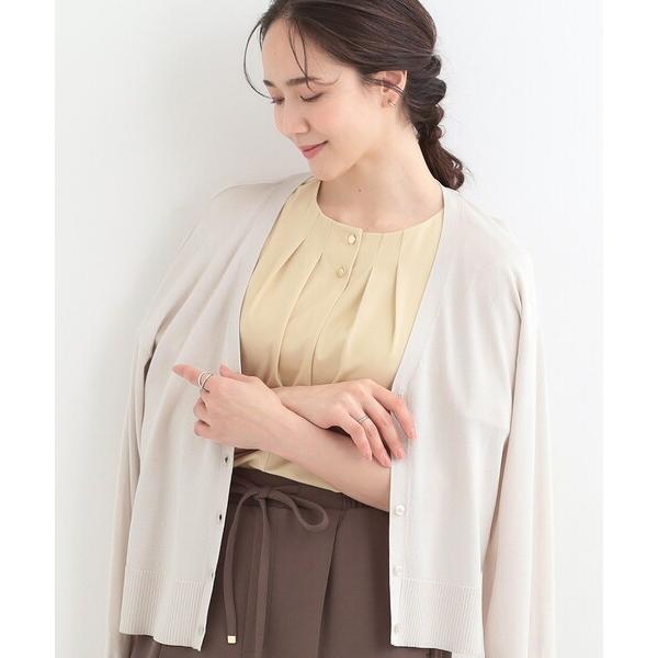 ZOZO問い合わせ番号:105189563ショップ:SHOO・LA・RUE，シューラルーブランド:SHOO・LA・RUE，シューラルー商品名:【洗濯機可/ひんやり/UV】さらっとしたタッチが心地よい ショート丈 Vネックカーディガンカテゴリ...
