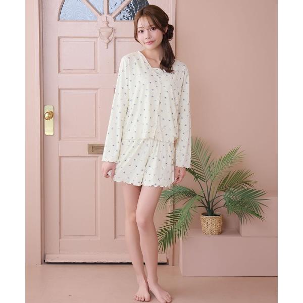 『タイムセール実施中』ZOZO問い合わせ番号:105189660ショップ:aimerfeel，エメフィールブランド:aimerfeel，エメフィール商品名:小花柄 カーディガン付き 長袖 3点セット / セットアップカテゴリ:ルームウェア&...