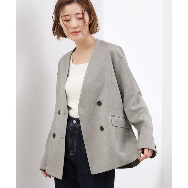 ZOZO問い合わせ番号:105190232ショップ:grove，グローブブランド:grove，グローブ商品名:【貴島明日香さん着用】リネンライクカラーレスジャケットカテゴリ:ジャケット/アウター>ノーカラージャケットブランド品番:76...