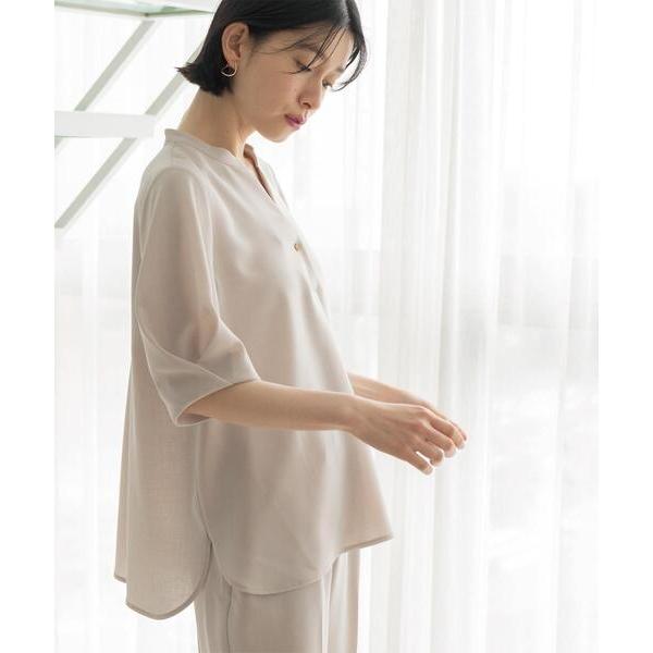 ZOZO問い合わせ番号:105191402ショップ:OPAQUE.CLIP，オペークドットクリップブランド:OPAQUE.CLIP，オペークドットクリップ商品名:【ストレッチ/防シワ/洗濯機OK】タックスリーブブラウス《SS〜LL/6col...