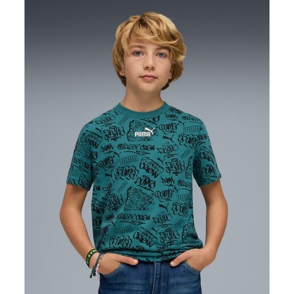 ZOZO問い合わせ番号:105191527ショップ:PUMA STORE ZOZO，プーマストアゾゾブランド:PUMA，プーマ商品名:PUMA プーマ ボーイズ ミッド90S AOP 半袖 Tシャツ B 120-160cm MID90s A...
