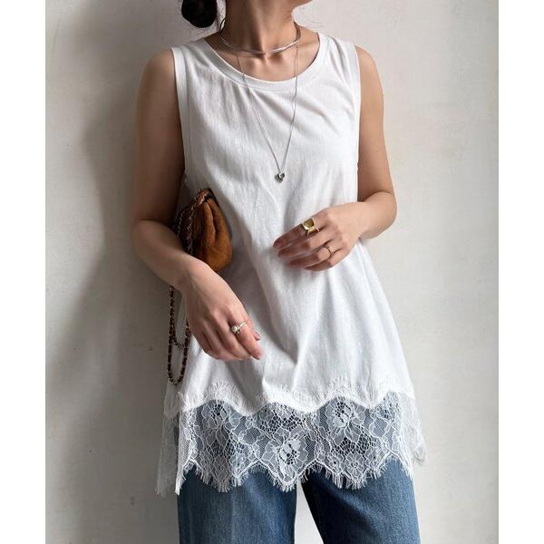 ZOZO問い合わせ番号:105192953ショップ:DouDou，ドゥドゥブランド:DouDou，ドゥドゥ商品名:ヘムレースタンクカテゴリ:トップス>Tシャツ/カットソーブランド品番:DDZ1061306A0008素材:(本体)コット...