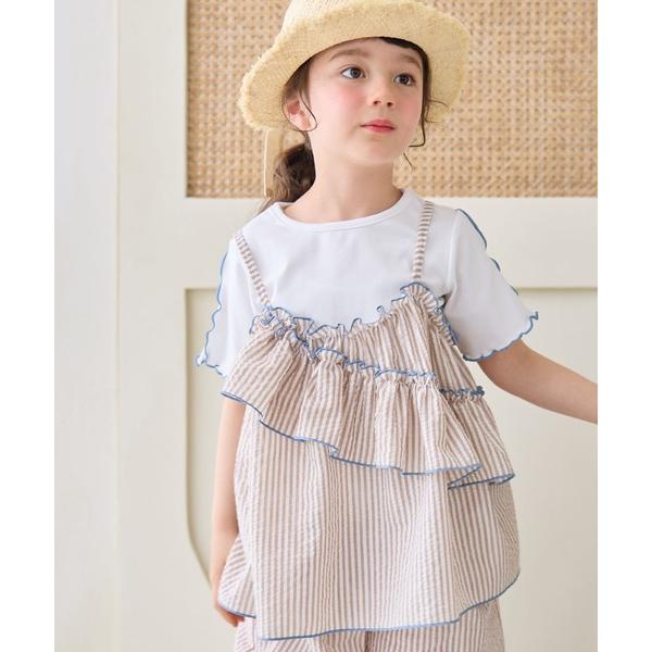 ZOZO問い合わせ番号:105192990ショップ:cross marche，クロスマルシェブランド:Piet，ピエット商品名:ストライプビスチェ＆メローTセットカテゴリ:トップス>Tシャツ/カットソーブランド品番:210600素材:...