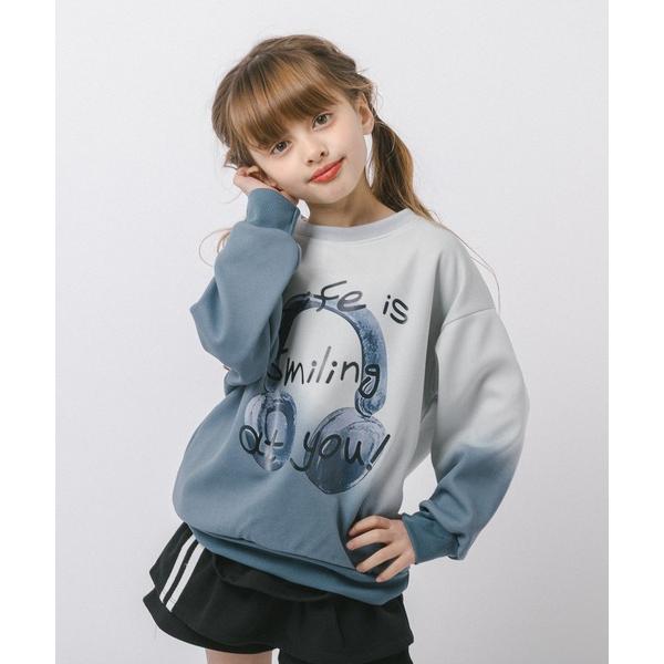 『タイムセール実施中』ZOZO問い合わせ番号:105193044ショップ:moredays store，モアデイズ・ストアブランド:URBAN CHERRY，アーバンチェリー商品名:ヘッドホンプリントグラデーションオーバーサイズトレーナーカ...