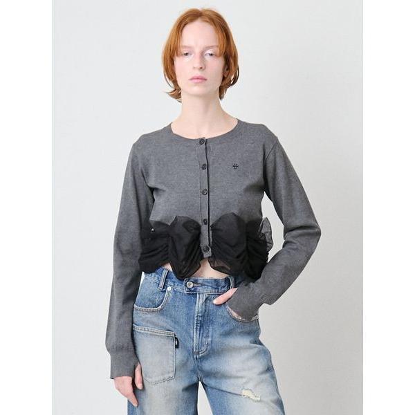 ZOZO問い合わせ番号:105228389ショップ:SORIN，ソリンブランド:SORIN，ソリン　商品名:Tulle Decorated Cardigan/チュールデコレート カーディガンカテゴリ:トップス>カーディガン/ボレロブラ...