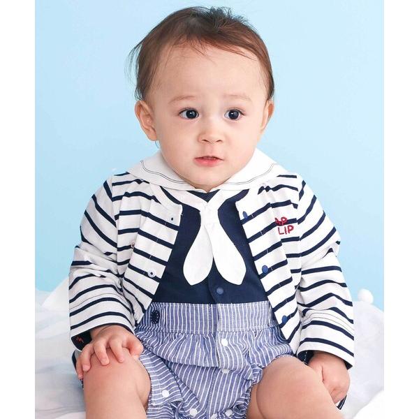 ※このアイテムは返品・交換対象外商品です。ZOZO問い合わせ番号:105228669ショップ:BEBE ONLINE STORE，ベベ オンラインストアブランド:SLAP SLIP BABY，スラップスリップベビー商品名:ボーダー＆無地袖プ...