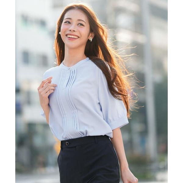 ZOZO問い合わせ番号:105229403ショップ:S size ONWARD（小さいサイズ），エスサイズ　オンワードブランド:ANY SIS，エニィスィス商品名:バンドカラーフロントタック ブラウスカテゴリ:トップス>シャツ/ブラウ...