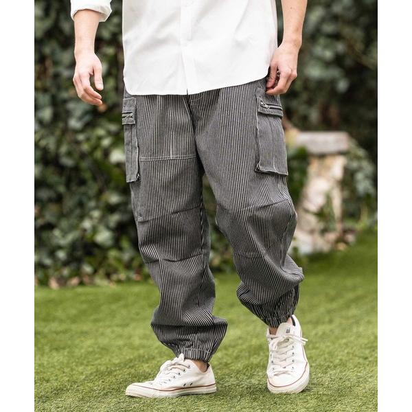 ZOZO問い合わせ番号:105230317ショップ:CAMBIO，カンビオブランド:CAMBIO，カンビオ商品名:mp14872- ヒッコリーデニムZIPカーゴパンツ(HLCM0245)カテゴリ:パンツ>カーゴパンツブランド品番:HL...