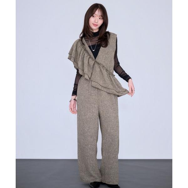 ZOZO問い合わせ番号:105230827ショップ:Dita，ディータブランド:Dita Muaj.，ディータムアージュ商品名:【1枚で3wayの着こなし】サマーツイードフリルオールインワンカテゴリ:オールインワン・サロペット>つなぎ...