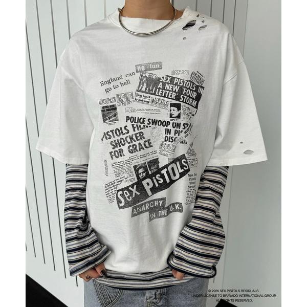 ZOZO問い合わせ番号:105231512ショップ:AMERI VINTAGE，アメリビンテージブランド:Ameri，アメリ商品名:Sex Pistols DAMAGE OVERSIZE TEEカテゴリ:トップス>Tシャツ/カットソー...