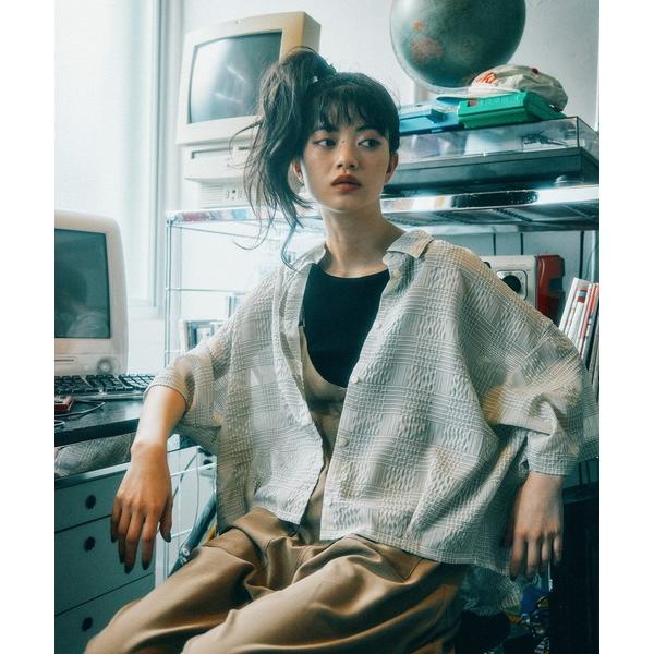 ZOZO問い合わせ番号:105231801ショップ:niko and...，ニコアンドブランド:niko and...，ニコアンド商品名:[MODE NORM CORE] シアー先染めコクーンシャツカテゴリ:トップス>シャツ/ブラウス...