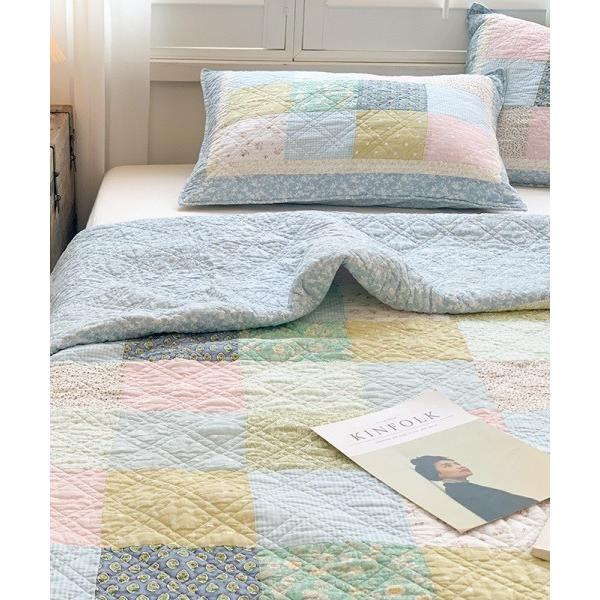 ZOZO問い合わせ番号:105231996ショップ:Fun &amp; Daily，ファンアンドデイリーブランド:Fun &amp; Daily，ファンアンドデイリー商品名:F＆D : レトロパッチワーク・ブランケット（ベッドカバー）カテゴ...