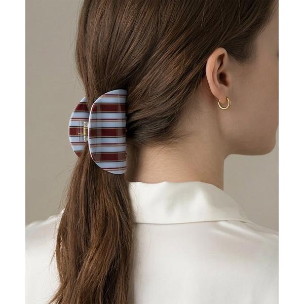 『タイムセール実施中』ZOZO問い合わせ番号:105232171ショップ:Port，ポートブランド:Port，ポート商品名:【 Port / ポート 】 配色 ストライプ ボーダー ラウンド バンスクリップカテゴリ:ヘアアクセサリー>...