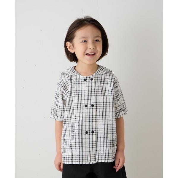 ZOZO問い合わせ番号:105232634ショップ:riziere，リジェールブランド:riziere，リジェール商品名:【リンク】ダブルボタンセーラーカラーチェックブラウスカテゴリ:トップス>シャツ/ブラウスブランド品番:RZ26S...