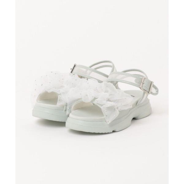 ZOZO問い合わせ番号:105233225ショップ:Xti Shoes，エックスティーアイ シューズブランド:algy，アルジー商品名:ALGY / 厚底 シアーフリル リボンサンダルカテゴリ:シューズ>サンダルブランド品番:2760...