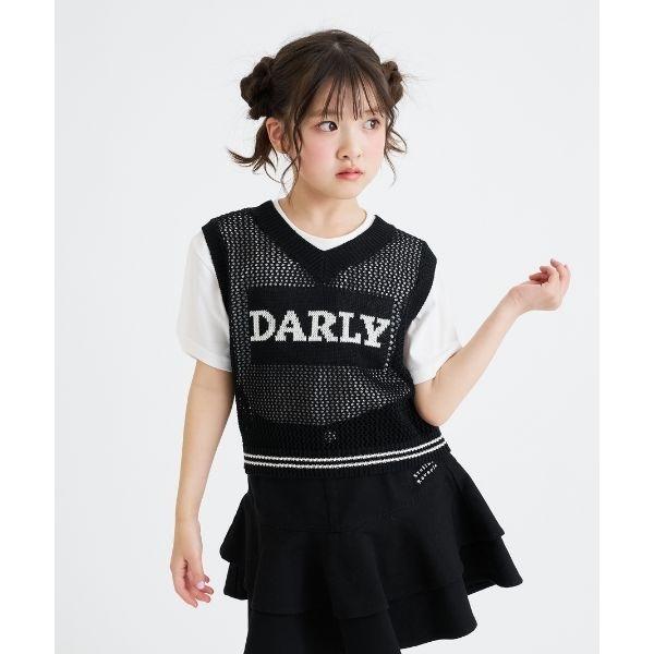 ZOZO問い合わせ番号:105252953ショップ:NARUMIYA ONLINE，ナルミヤ オンラインブランド:PINK-latte，ピンクラテ商品名:【洗える】メッシュニットベスト＋半袖Tシャツカテゴリ:トップス>ニット/セーター...