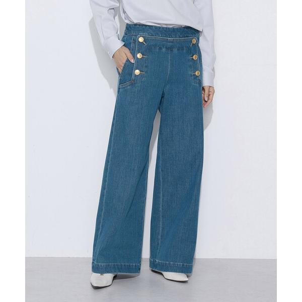 ZOZO問い合わせ番号:105269406ショップ:COMME CA，コムサブランド:COMME CA Wardrobe，コムサワードローブ商品名:11ozストレッチデニム セーラーデニムパンツカテゴリ:パンツ>デニムパンツブランド品...