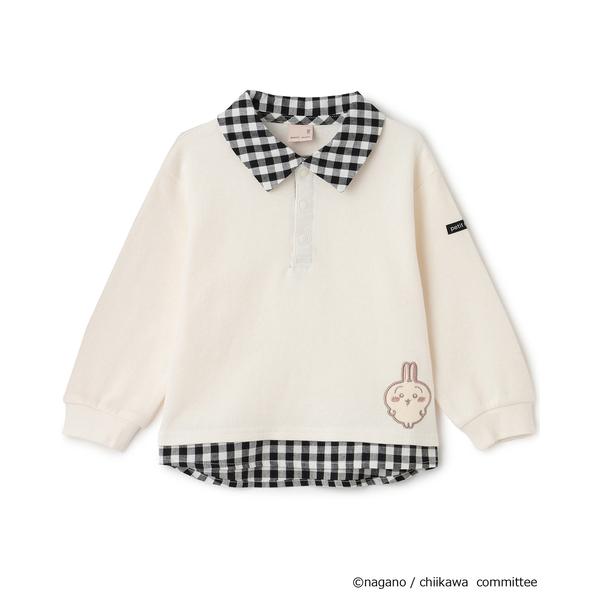 『セール実施中』ZOZO問い合わせ番号:105269425ショップ:petit main，プティマインブランド:petit main，プティマイン商品名:【アニメちいかわ】シャツドッキング長袖Tシャツカテゴリ:トップス>Tシャツ/カッ...