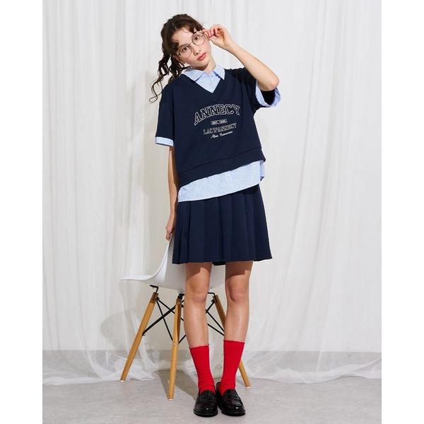 ZOZO問い合わせ番号:105269485ショップ:NARUMIYA ONLINE，ナルミヤ オンラインブランド:pom ponette junior，ポンポネットジュニア商品名:【AMI】レイヤード風セットアップカテゴリ:ジャケット/アウ...