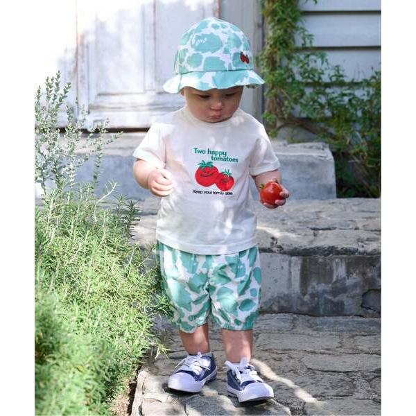 ※このアイテムは返品・交換対象外商品です。ZOZO問い合わせ番号:105269499ショップ:NARUMIYA ONLINE，ナルミヤ オンラインブランド:kladskap，クレードスコープ商品名:トマトアップリケ半袖Tシャツセットアップカ...