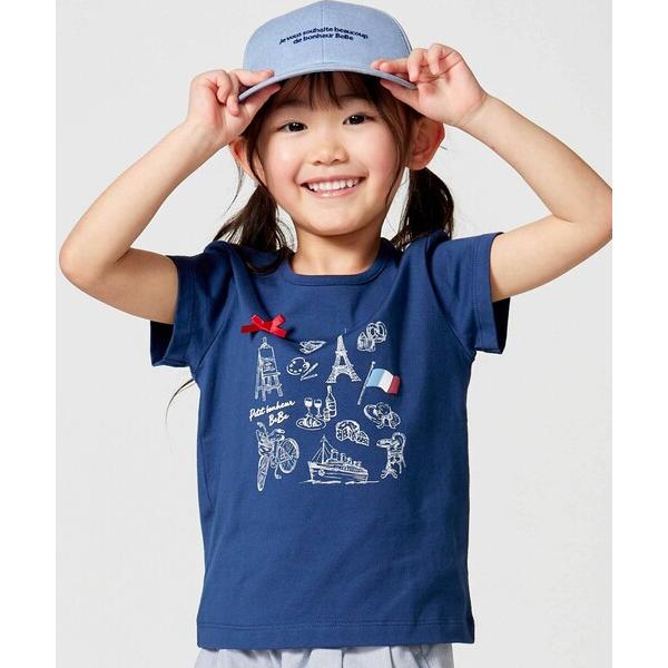 『タイムセール実施中』ZOZO問い合わせ番号:105269699ショップ:BEBE ONLINE STORE，ベベ オンラインストアブランド:BeBe，ベベ商品名:PARISおでかけプリント天竺半袖Tシャツカテゴリ:トップス>Tシャツ...