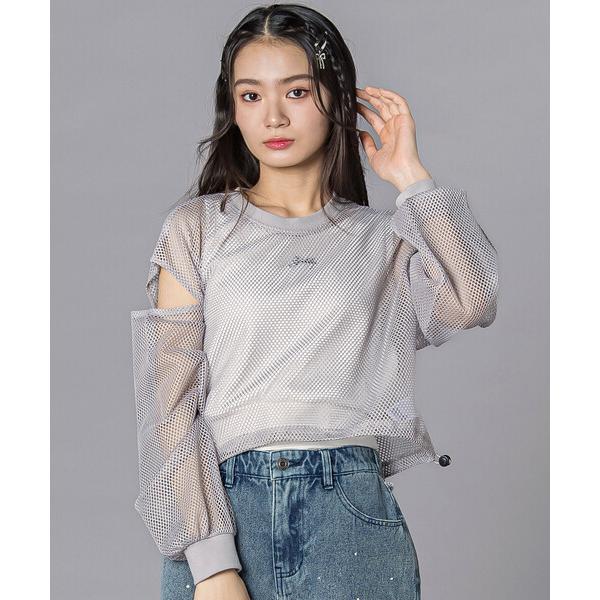 ZOZO問い合わせ番号:105269717ショップ:BEBE ONLINE STORE，ベベ オンラインストアブランド:ZIDDY，ジディ商品名:メッシュトップス＆タンクトップセット（スポMIXクロップ）(130~160cm)カテゴリ:トッ...