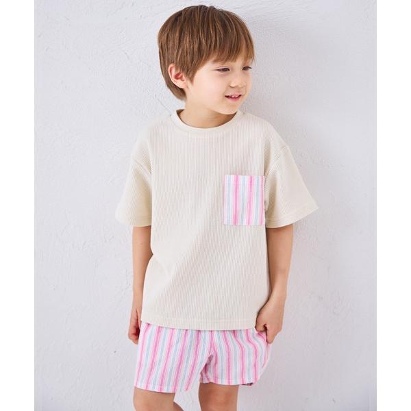 ZOZO問い合わせ番号:105269926ショップ:pairmanon，ペアマノンブランド:pairmanon，ペアマノン，coucou manon，ククゥ マノン商品名:【リンクコーデ】【さらっとワッフル】ユニセックス 半袖 セットアップ...