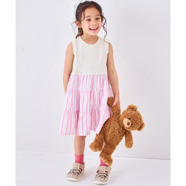 ZOZO問い合わせ番号:105269927ショップ:pairmanon，ペアマノンブランド:pairmanon，ペアマノン，coucou manon，ククゥ マノン商品名:【リンクコーデ】【さらっとワッフル】ガールズ 異素材ドッキング ノー...