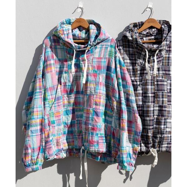 ZOZO問い合わせ番号:105270015ショップ:BEAMS MEN，ビームス メンブランド:BEAMS PLUS，ビームスプラス商品名:MIL Smock Patchwork Madras Pinkカテゴリ:ジャケット/アウター>...