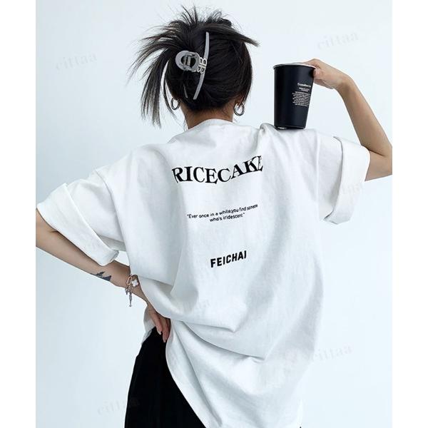 ZOZO問い合わせ番号:105270713ショップ:Dalfwin，ダールフィンブランド:Dalfwin，ダールフィン商品名:韓国ファッション RICECAKE英字プリント半袖Tシャツカテゴリ:トップス>Tシャツ/カットソーブランド品...
