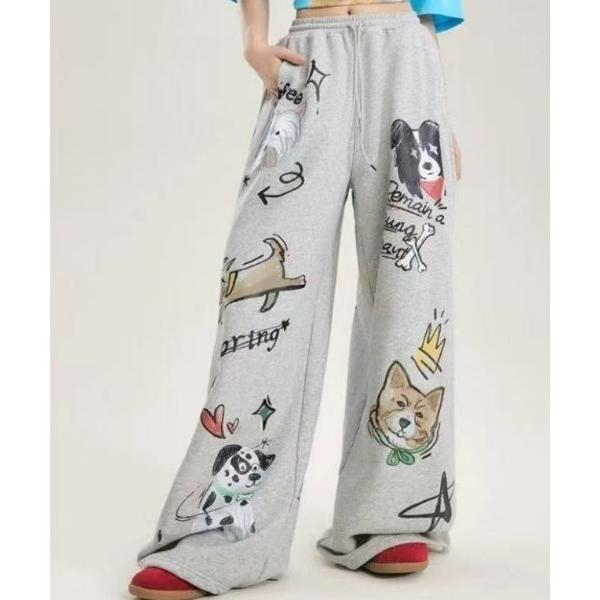 ZOZO問い合わせ番号:105270925ショップ:MANGROVE，マングローブブランド:Vipoa，ヴィポア商品名:Dog print sweatpantsカテゴリ:パンツ>スウェットパンツブランド品番:MA-26-1-3040素...