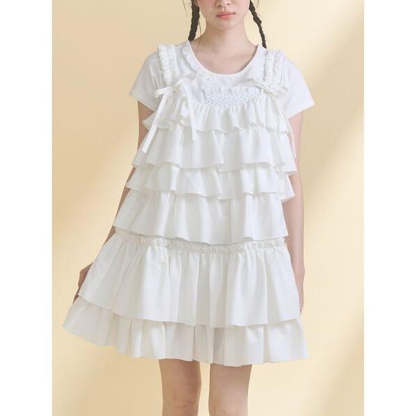 ZOZO問い合わせ番号:105271060ショップ:merry jenny，メリージェニーブランド:merry jenny，メリージェニー商品名:ホイップクリームミニワンピースカテゴリ:ワンピース/ドレス>ワンピースブランド品番:28...