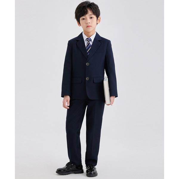 ZOZO問い合わせ番号:105271664ショップ:TeddyShop，テディショップブランド:DAY CLOSET，デイ クローゼット商品名:【セットアップ】キッズスーツ 長袖ジャケット+長袖シャツ+ロングパンツ+ネクタイ 4点セットカテ...