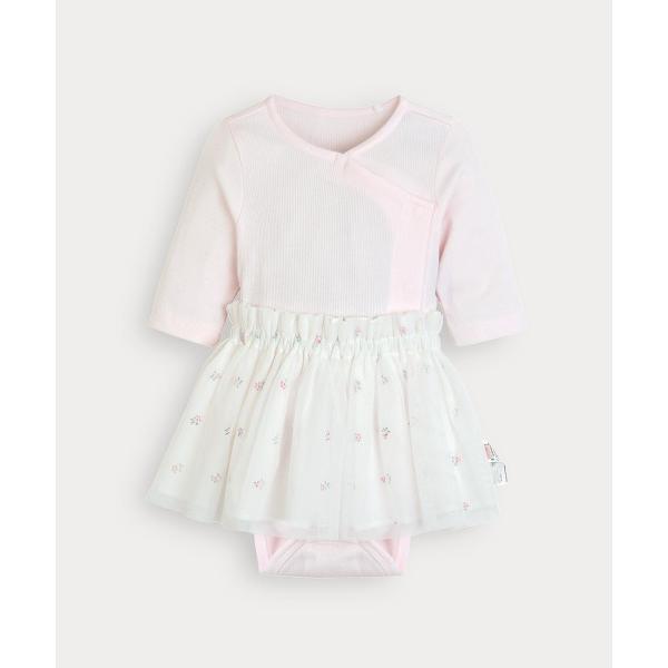 ZOZO問い合わせ番号:105272105ショップ:moimoln，モイモルンブランド:moimoln，モイモルン商品名:【mini moi】【2点セット】無地フランリブ袖7分丈ボディスーツ＆ベリーチュールスカートカテゴリ:ママ＆ベビー&g...
