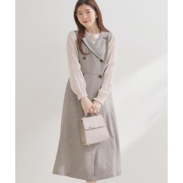 『タイムセール実施中』ZOZO問い合わせ番号:105272120ショップ:Couture brooch，クチュールブローチブランド:couture brooch，クチュールブローチ商品名:【通勤】リネンライク ジレにもなるジャンスカカテゴリ...