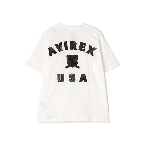 ZOZO問い合わせ番号:105272196ショップ:AVIREX，アヴィレックスブランド:AVIREX，アヴィレックス商品名:《直営店限定》VARSITY CAMO T-SHIRT / バーシティ カモ Tシャツ / AVIREX / アヴ...
